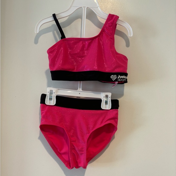 Justice | Swim | New Toddlers Justice Sport Pink Glitter Bikini Set ...